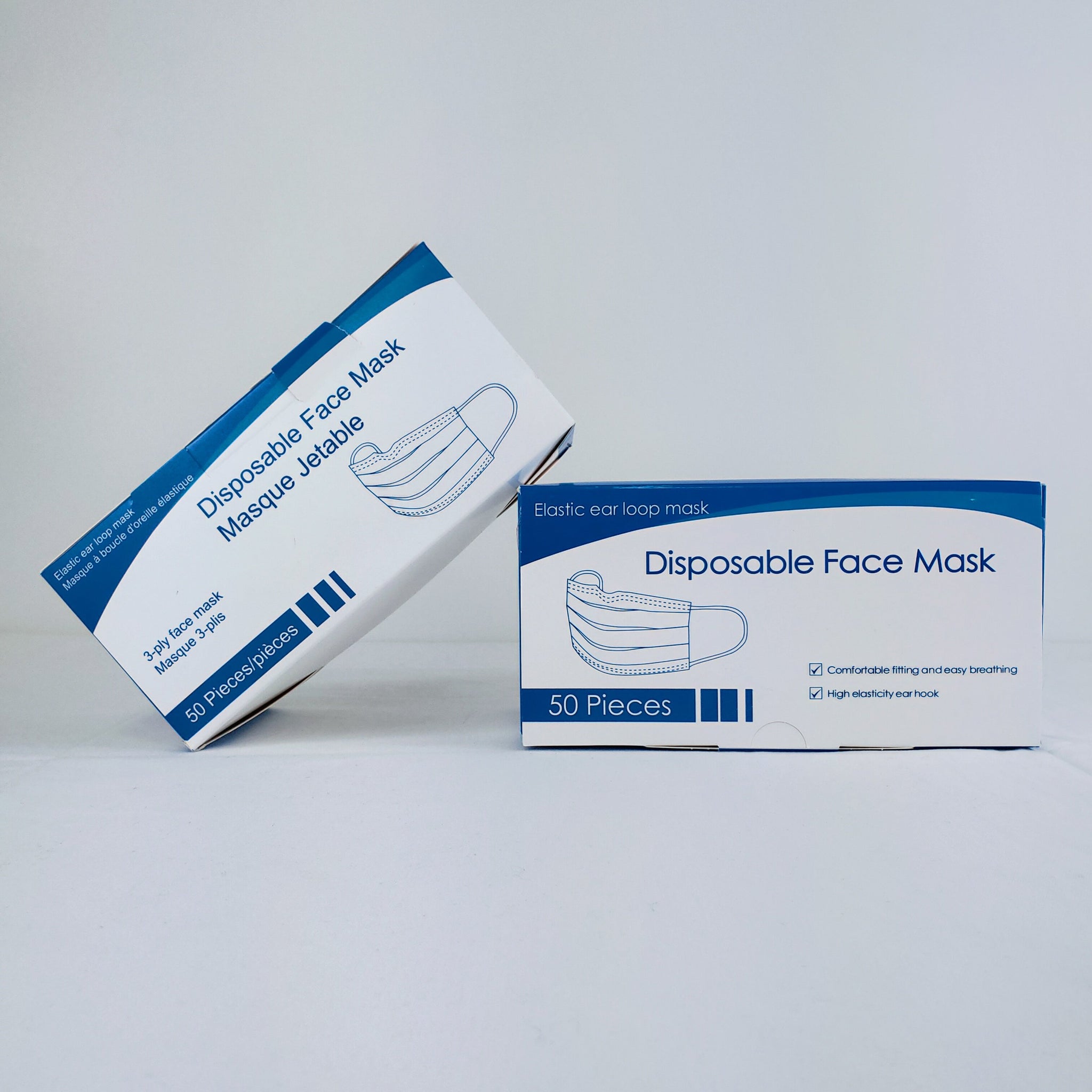 Disposable 3 Ply Mask Box of 50, 3 Ply Masks Box of 50, Face Masks in ...